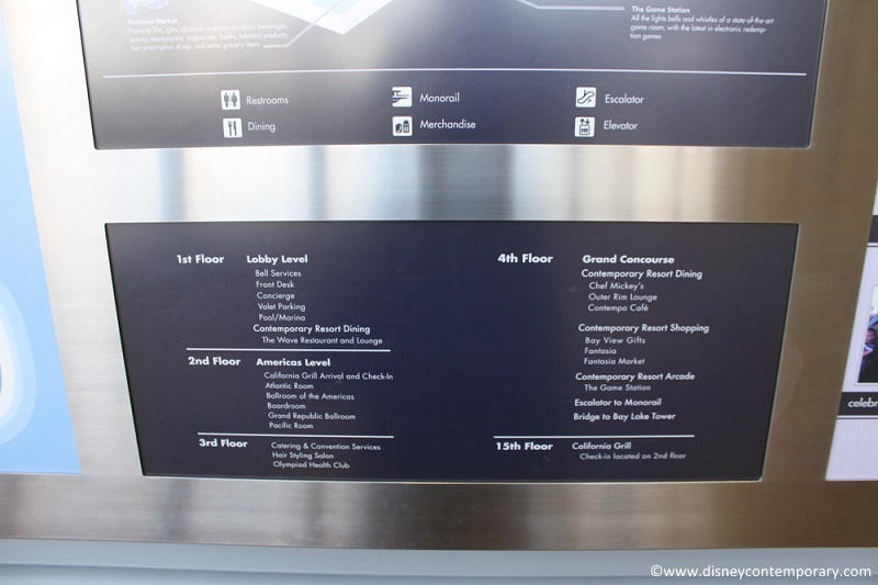 Map | Disney's Contemporary Resort Fan Site