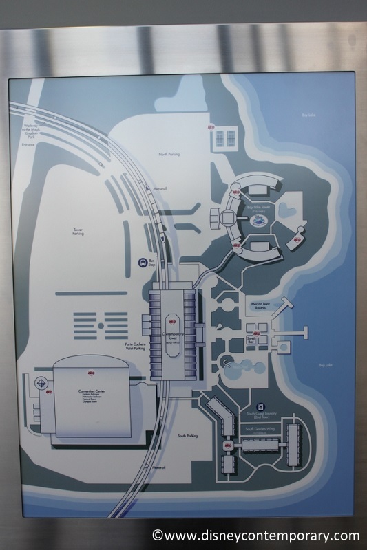 Contemporary Map | Disney's Contemporary Resort Fan Site